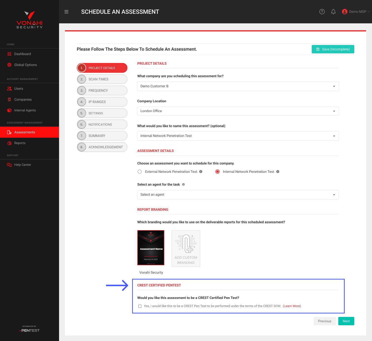 CREST-certified pentest